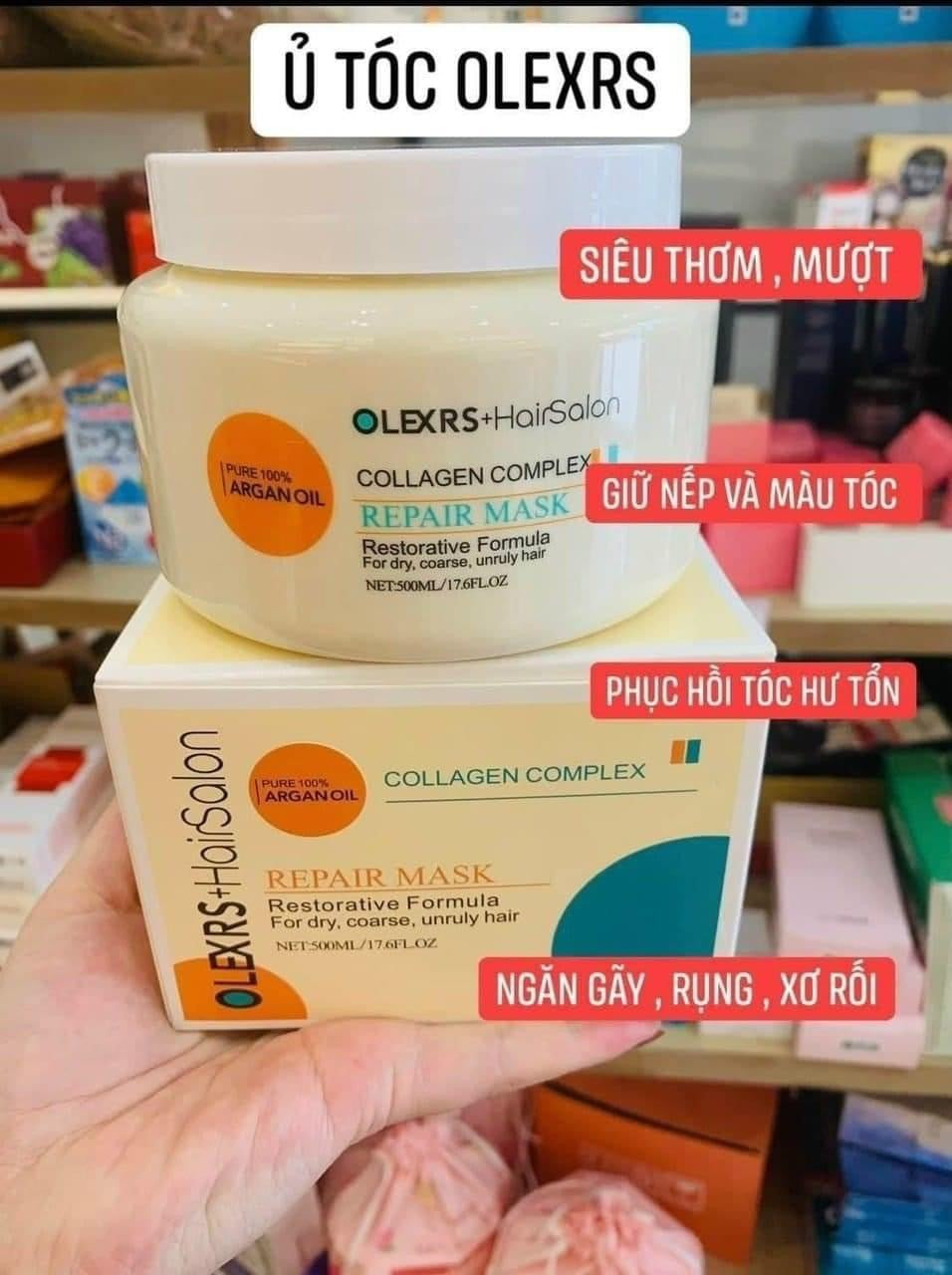 Ủ tóc collagen OLEXRS+HairSalon 500ml – Tủ Nhà Lam